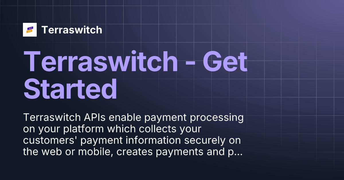 Terraswitch - Get Started | Terraswitch